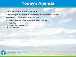 WEBINAR: How Leaders Can Support Lean Using Leader Standard Work | PDF