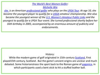 Golf | PPTX