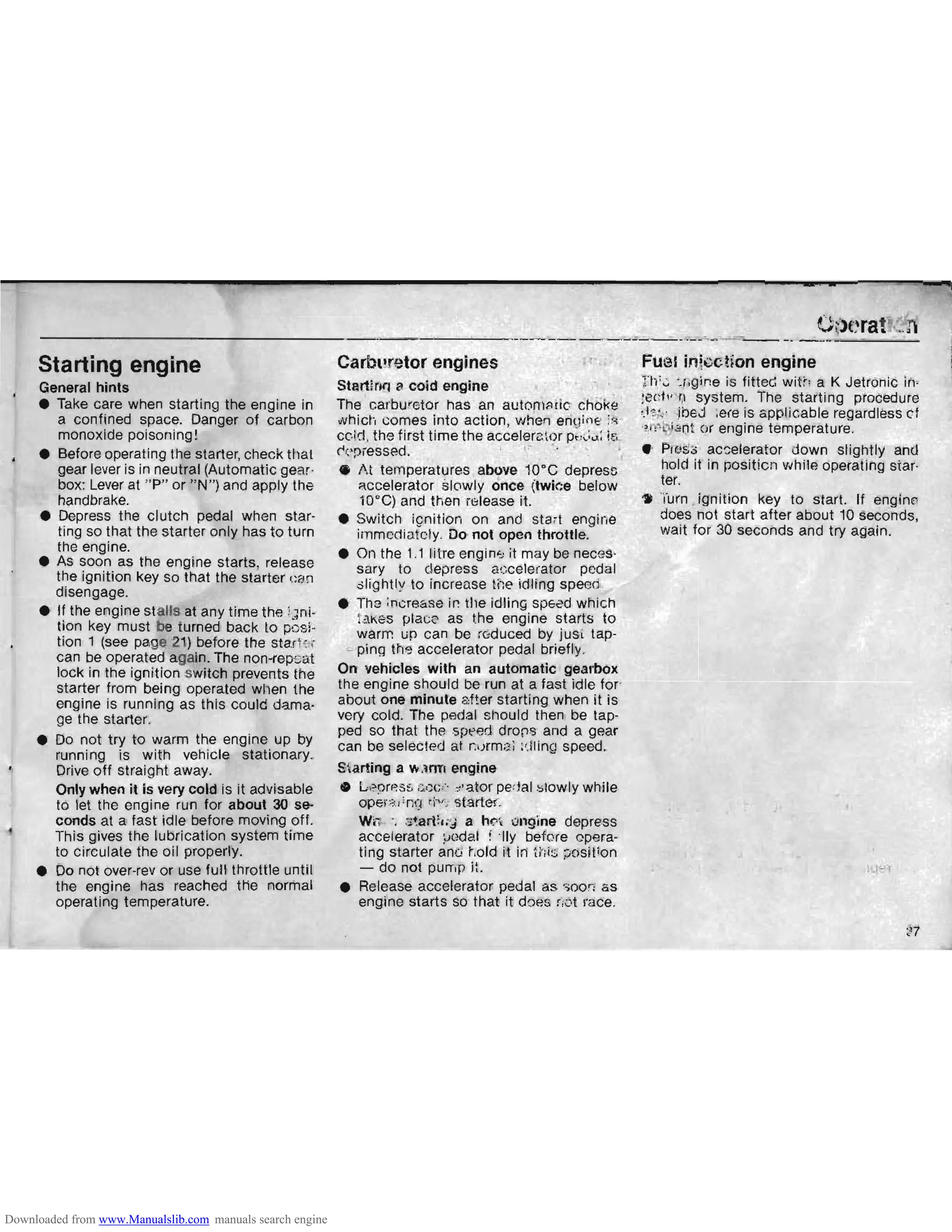 Instruction Manual for the Golf | PDF