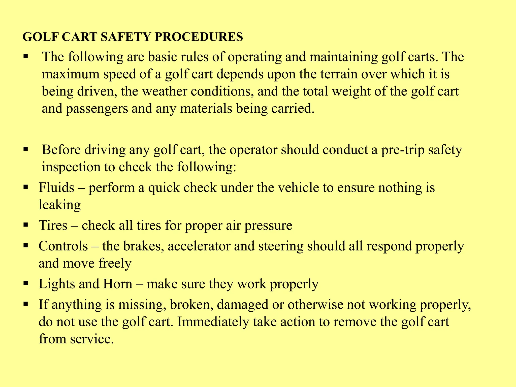 Golf_cart_training program for QU project .ppt