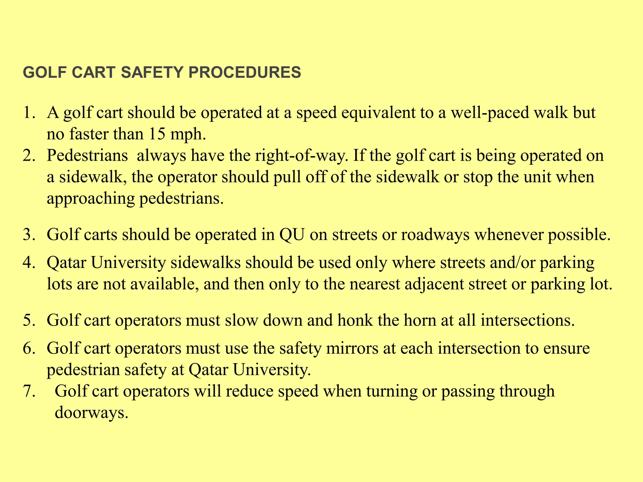 Golf_cart_training program for QU project .ppt