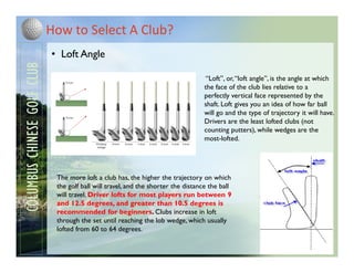 Golf Clubs Buying Guide | PDF