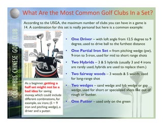 Golf Clubs Buying Guide | PDF