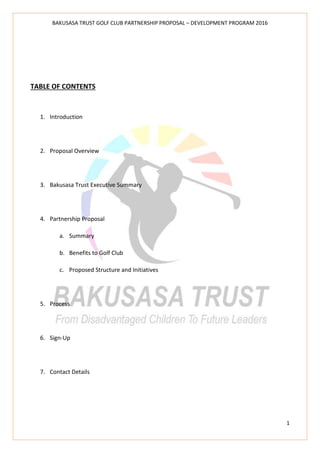 Golf Clubs Presentation Proposal Development Program 2016 | PDF