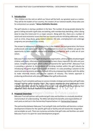 Golf Clubs Presentation Proposal Development Program 2016 | PDF