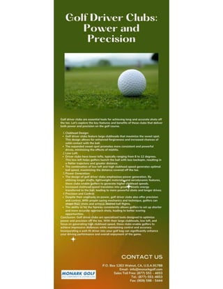 Golf Driver Clubs Power and Precision.ppt | Golf | Sports