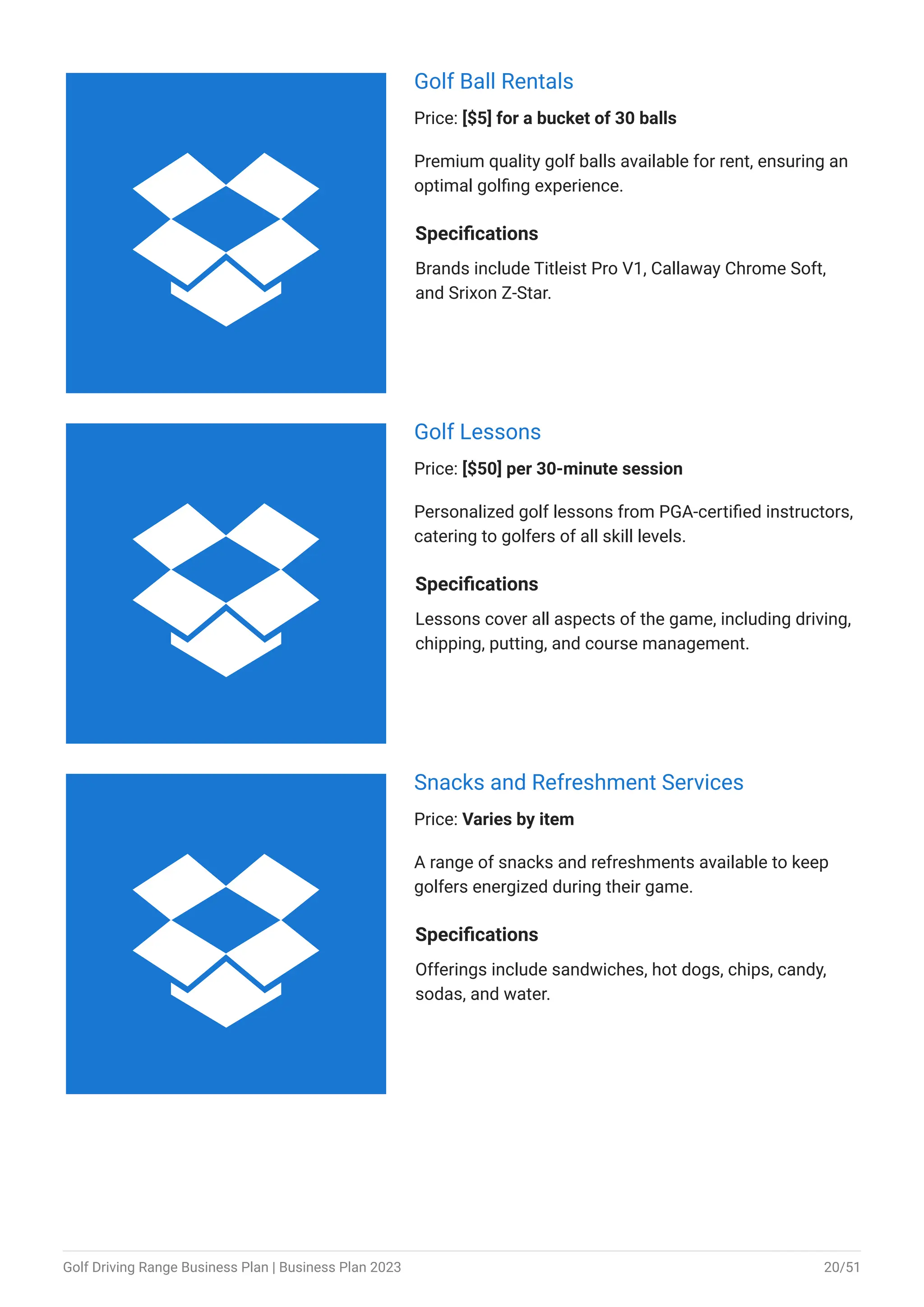 Golf Driving Range Business Plan Example | PDF