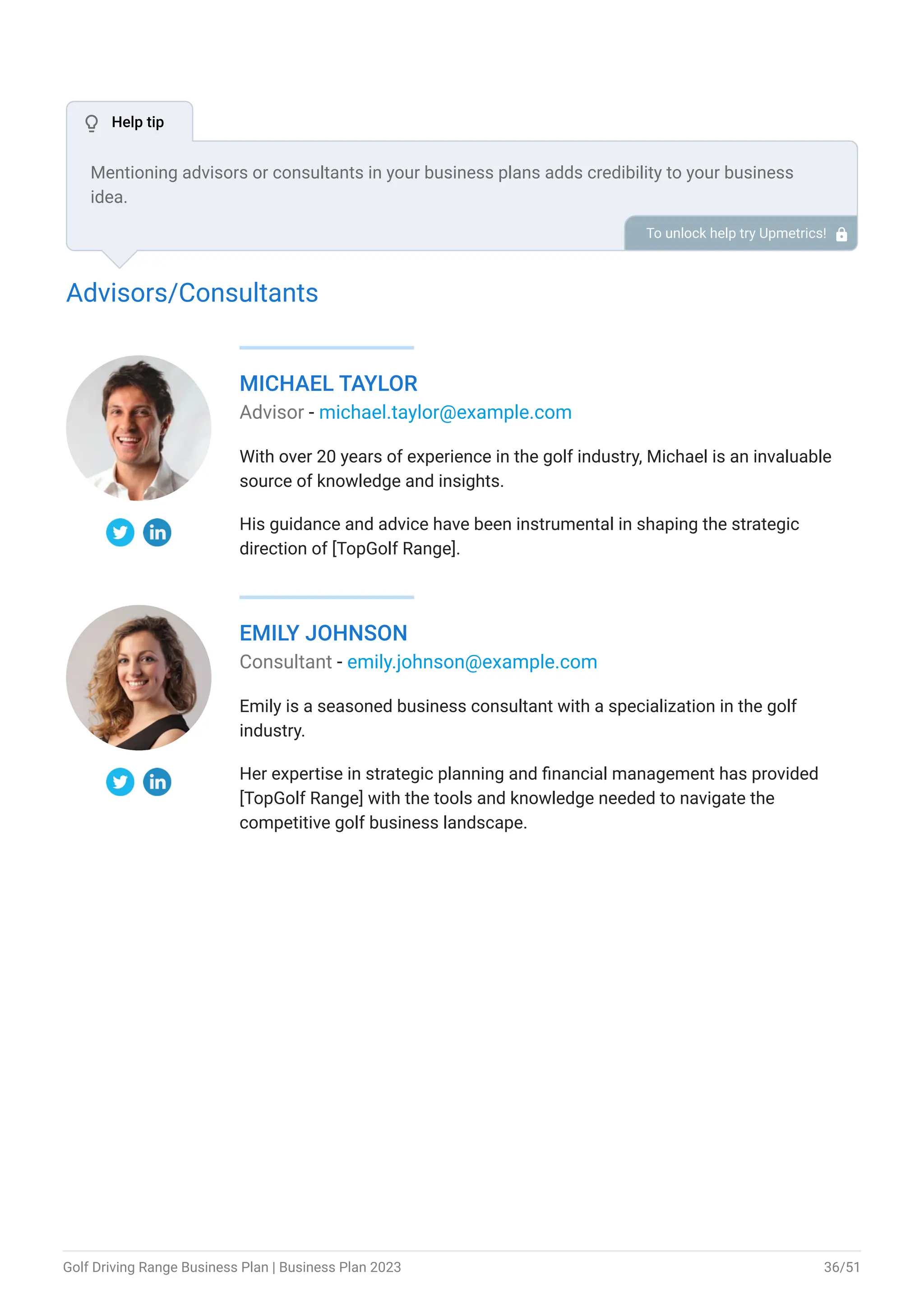 Golf Driving Range Business Plan Example | PDF