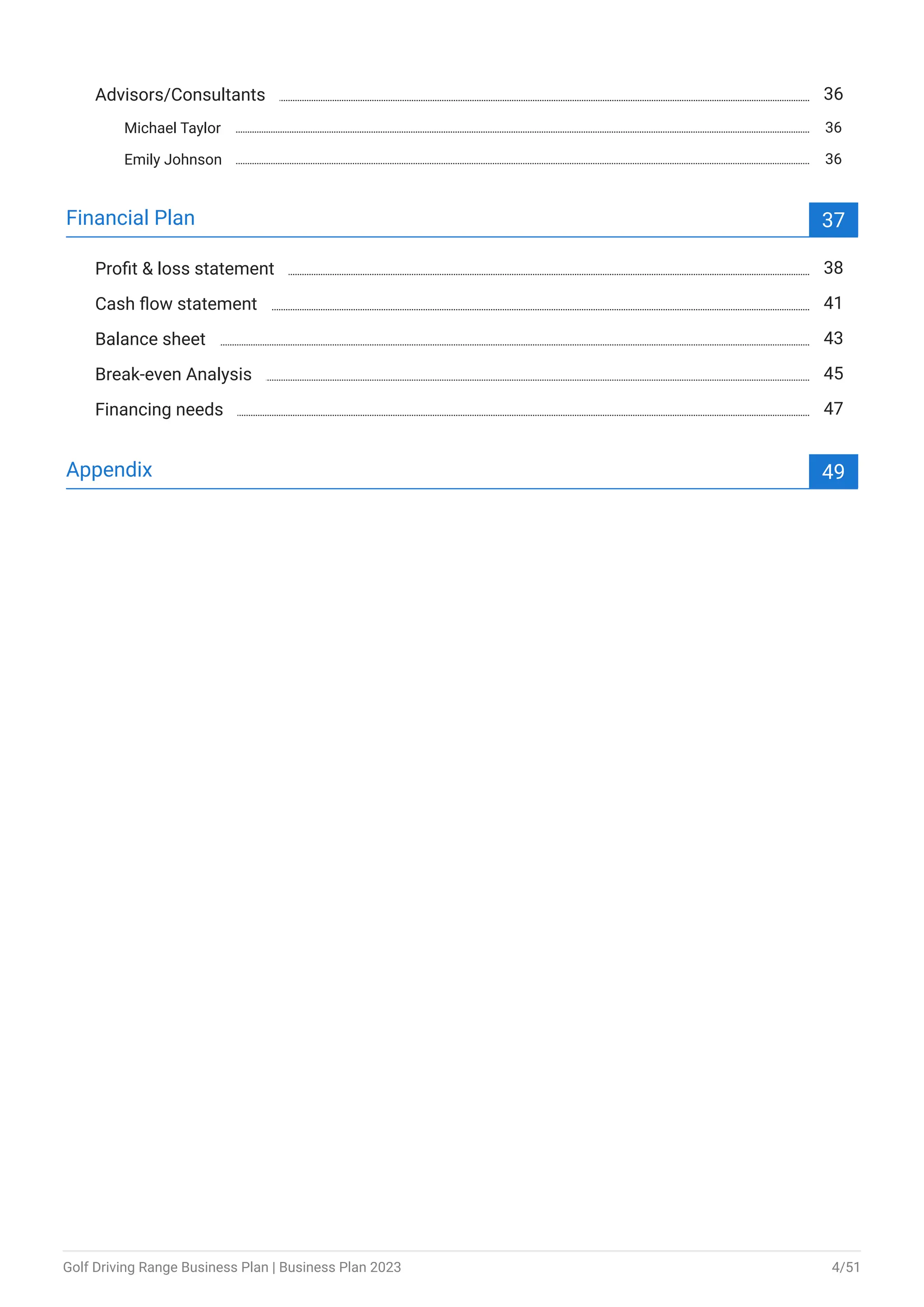 Golf Driving Range Business Plan Example | PDF