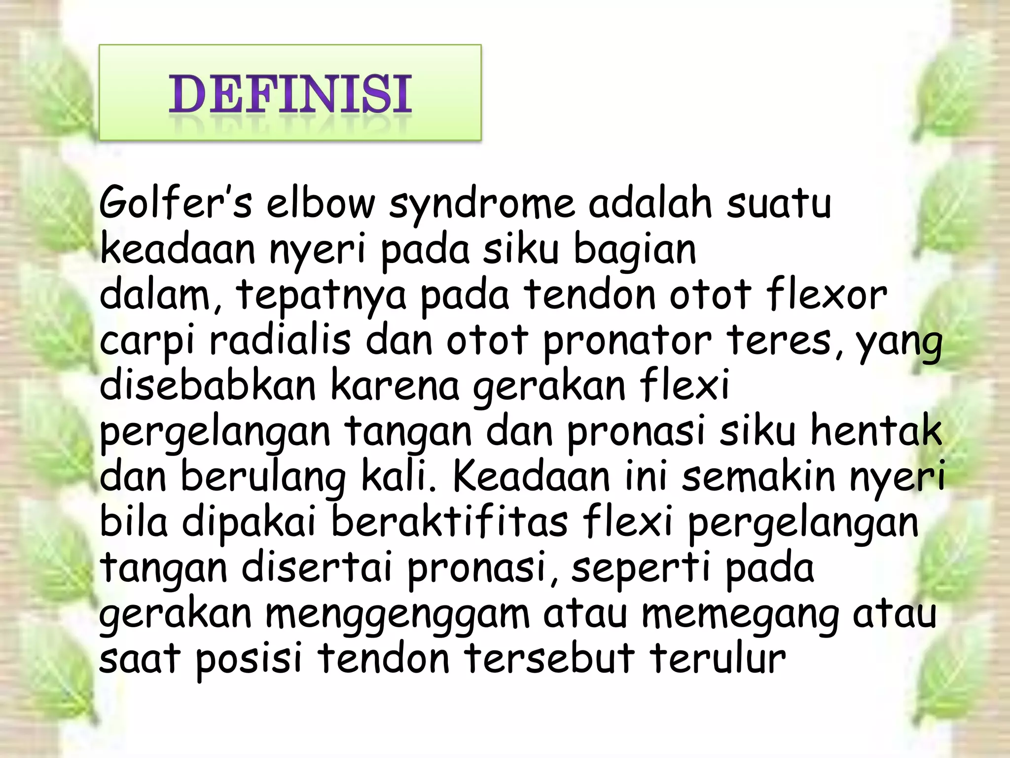 Golfers elbow | PPTX