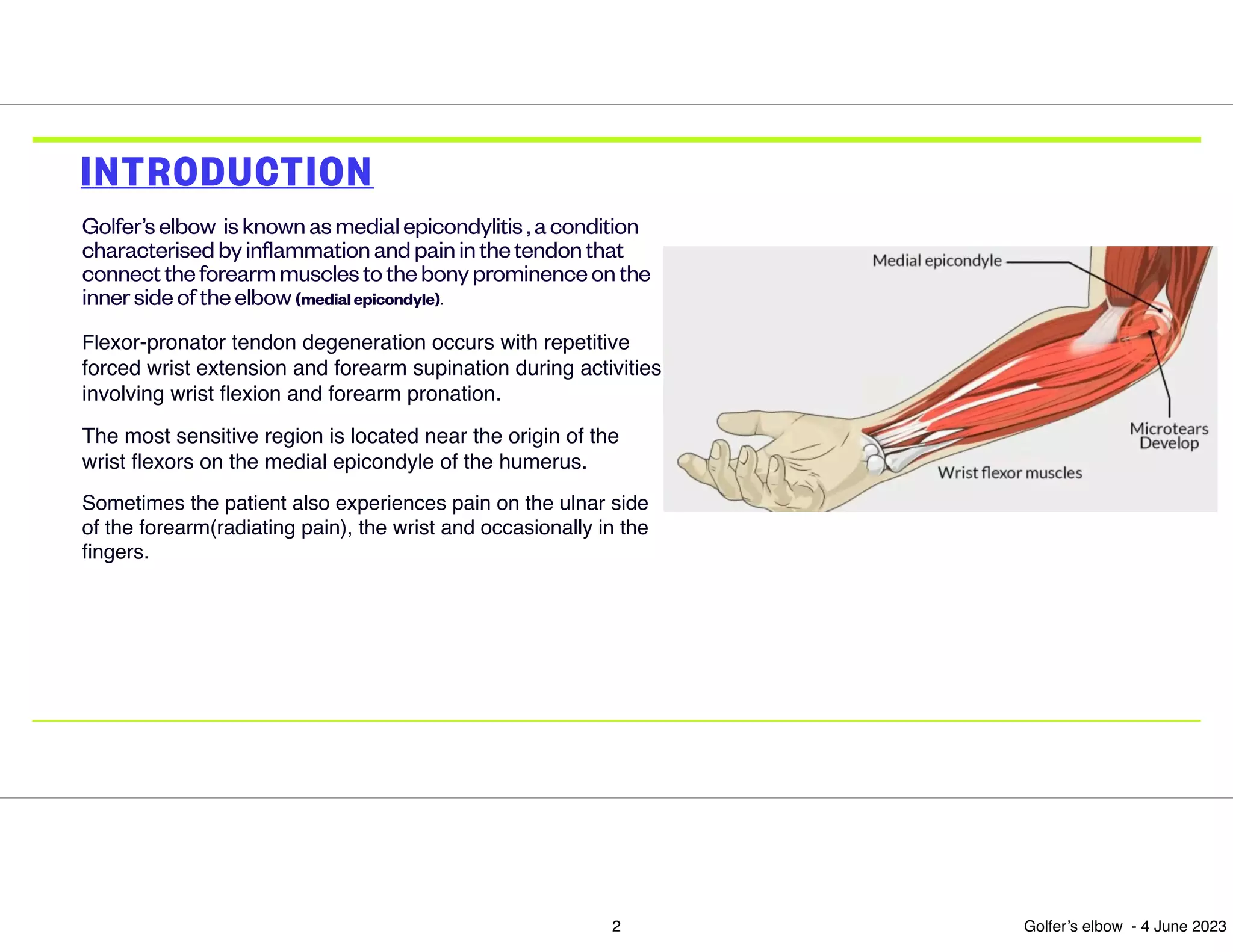 Golfer’s elbow with its rehabilitation and management | PDF