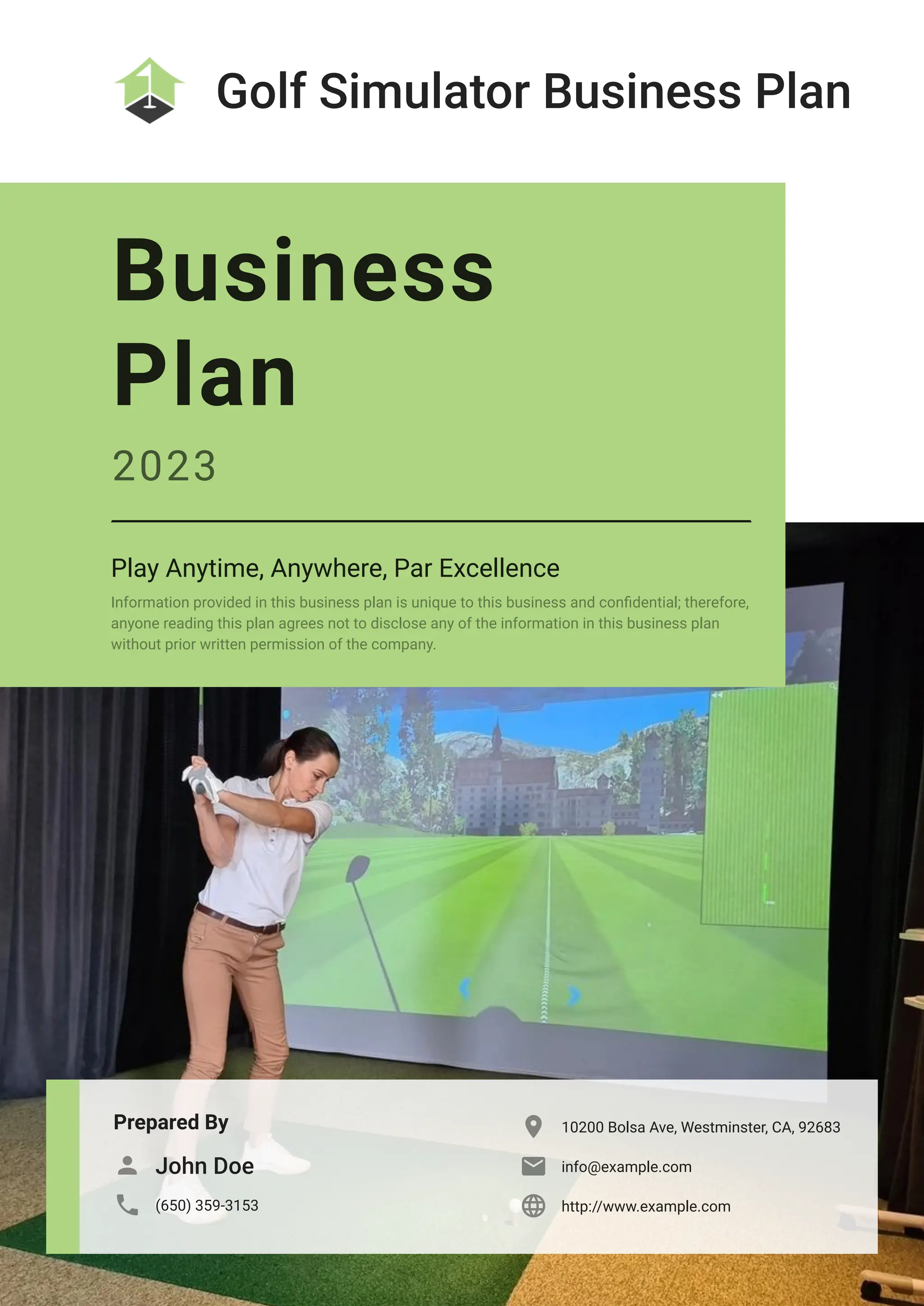 golf simulator business plan Example.pdf | Business Accounting ...