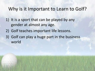 Golf swing powerpoint | PPTX
