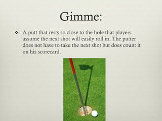 Golf terms defined | PDF