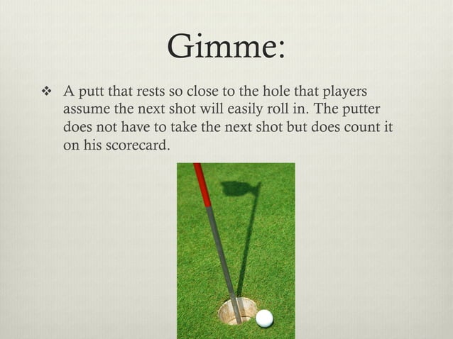 Golf terms defined | PDF