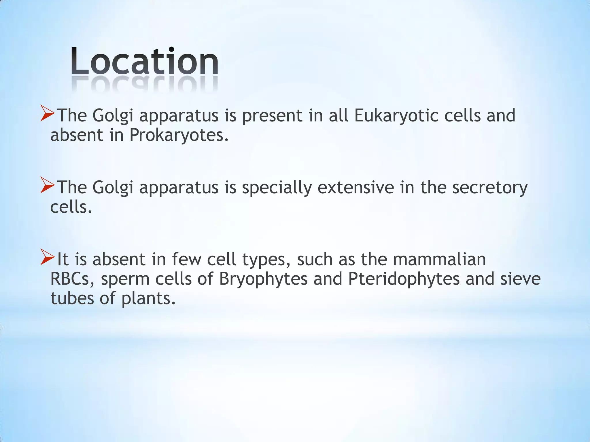 Golgi complex structure and functions | PPTX