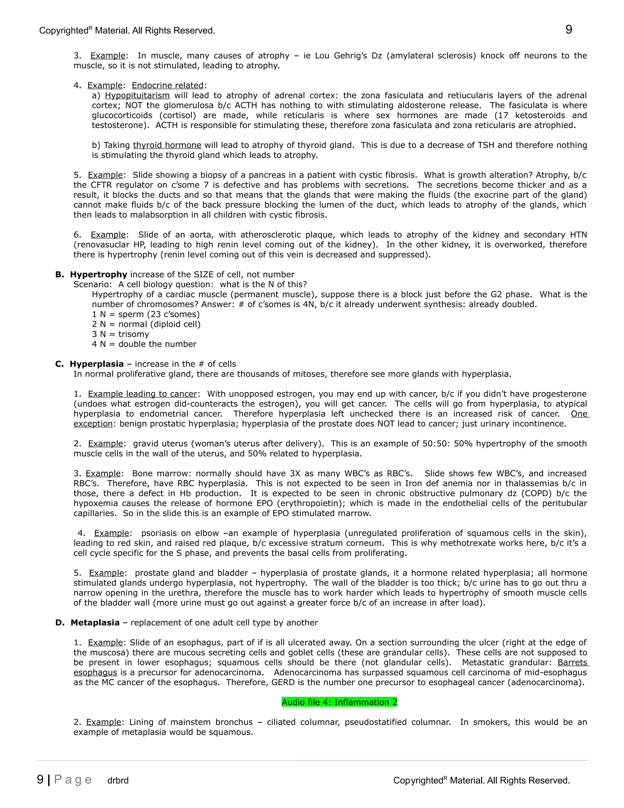 Goljan pathology audio transcripts | PDF