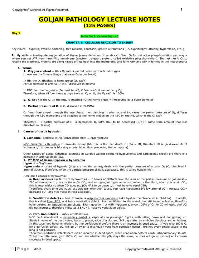 Goljan pathology audio transcripts | PDF