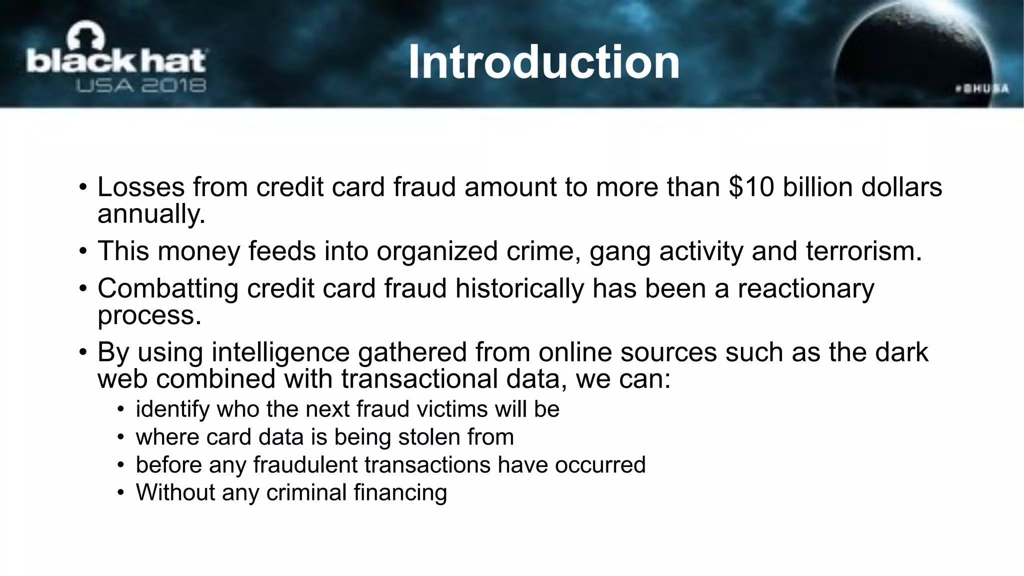 Money-rity Report: Using Intelligence to Predict the Next Payment Card ...