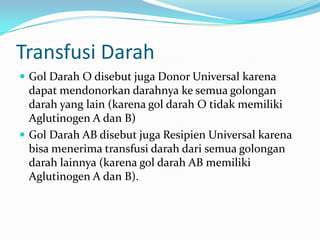 Golongan darah | PPTX