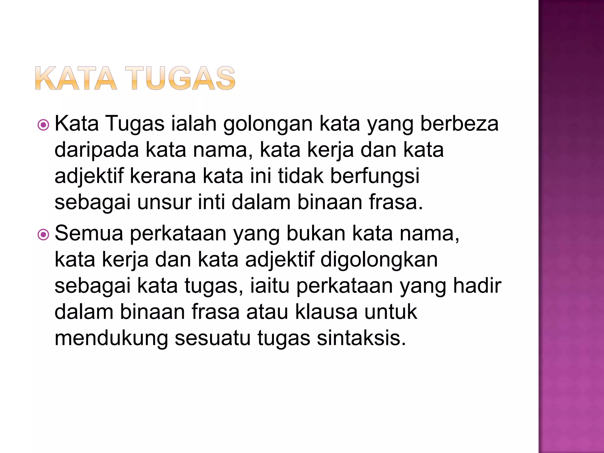 Golongan kata(kata tugas) | PPTX