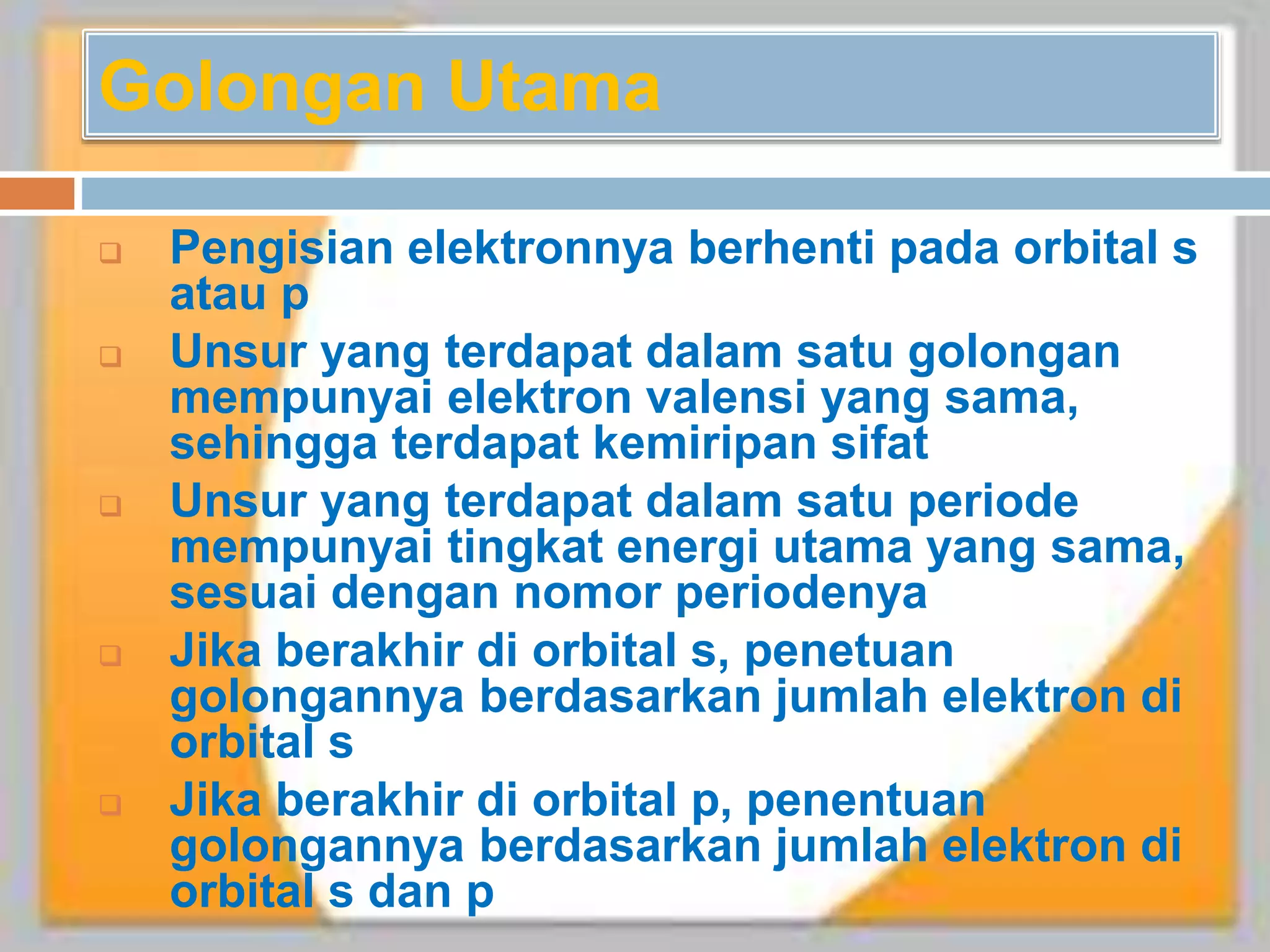 Golongan utama dan transisi(kel 3) | PPTX