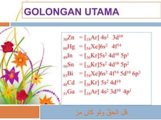 Golongan utama dan transisi(kel 3) | PPTX