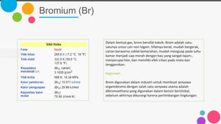 Unsur Golongan VII A | PPTX