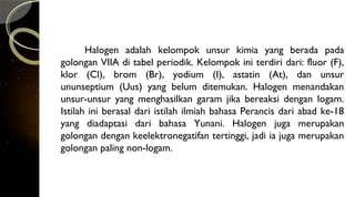 Golongan VIIA (HALOGEN) | PPT
