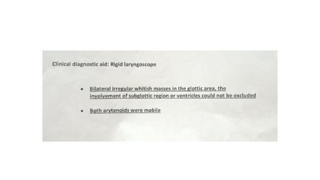 One Case presentation of laryngeal cancer. | PPTX