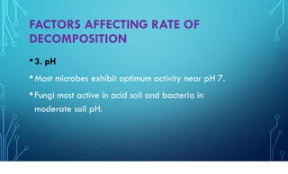 Organic matter decomposition in soil microbiology | PDF
