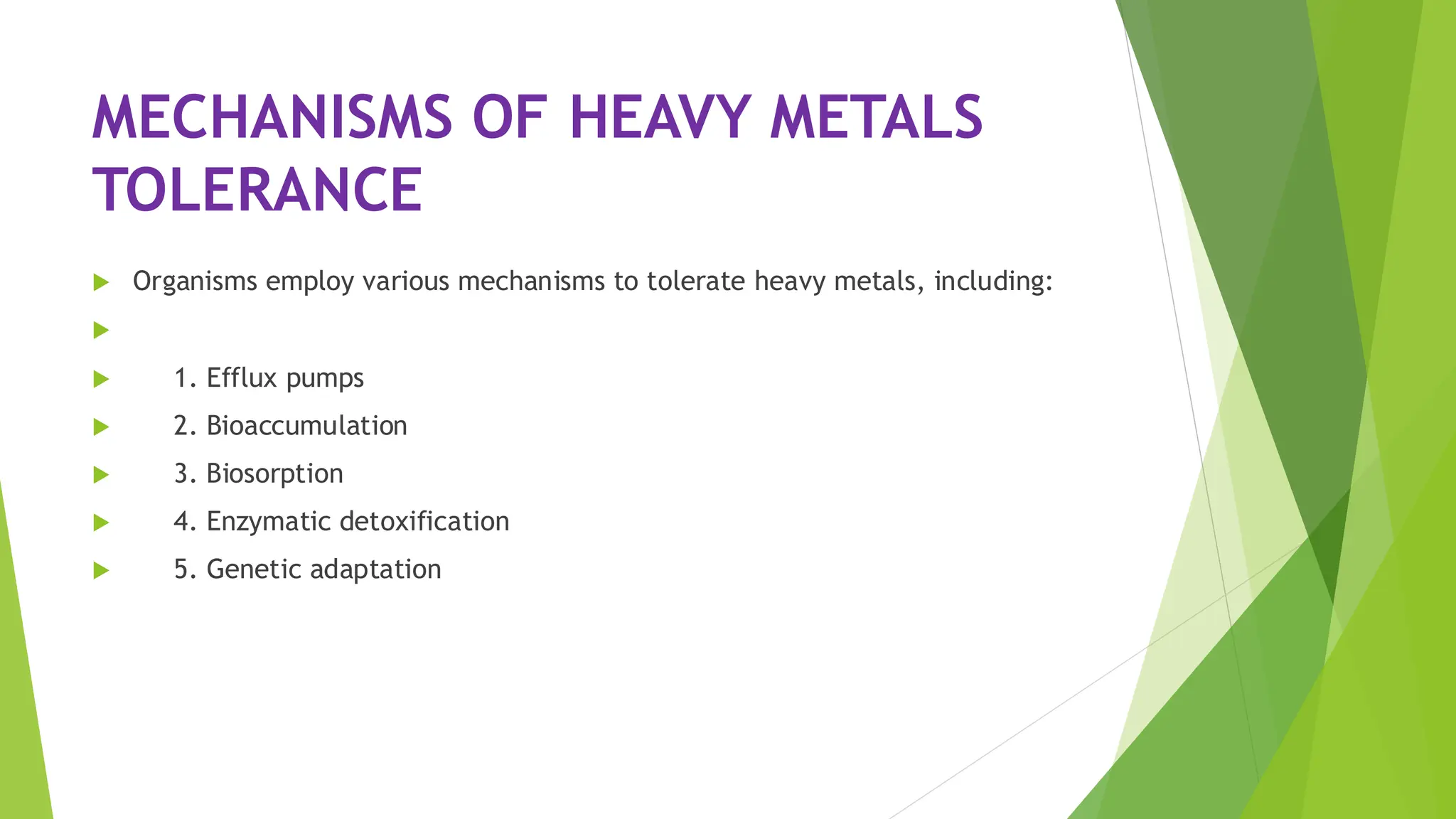 Heavy metals tolerance in microbes - environmental microbiology | PDF