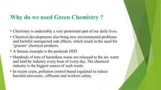 GREEN CHEMISTRY - global change and energy . Energe | PPTX