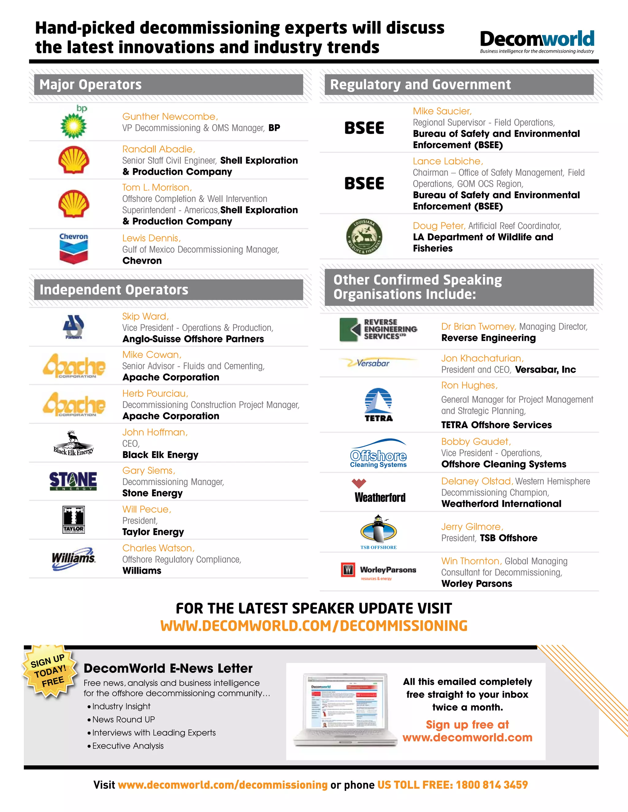 GoM decommissioning conference | PDF