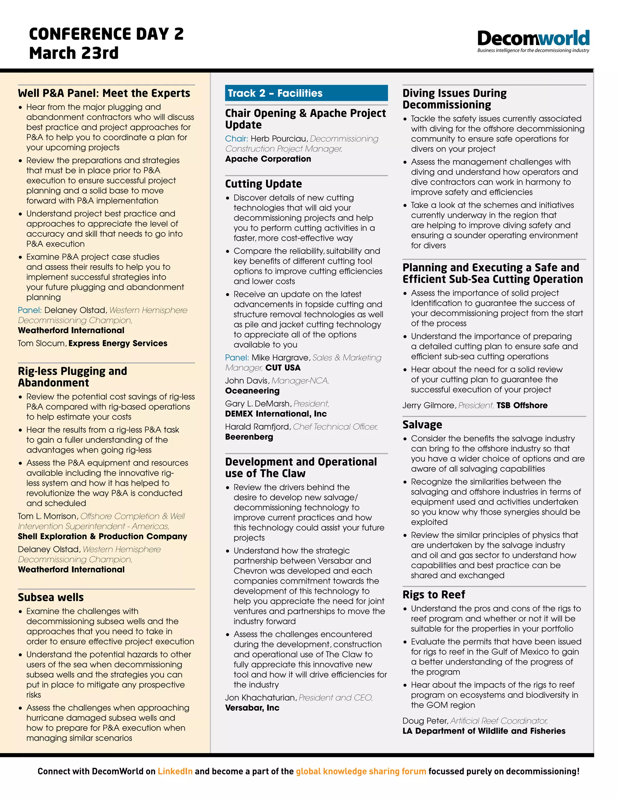 GoM decommissioning conference | PDF