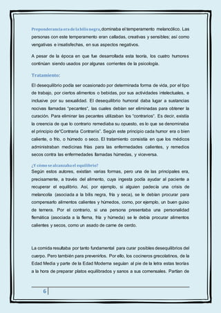 Teoría de los cuatro humores | DOCX