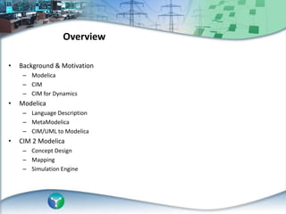 CIM 2 Modelica | PPTX