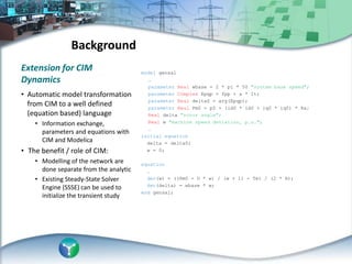 CIM 2 Modelica | PPTX