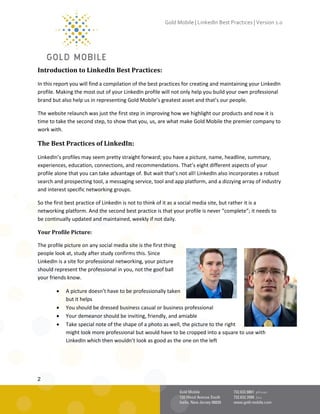 Gold Mobile LinkedIn Best Practices | PDF