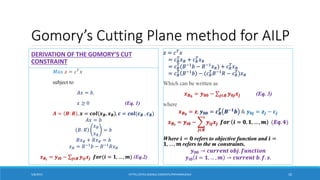 Gomory's cutting plane method | PDF