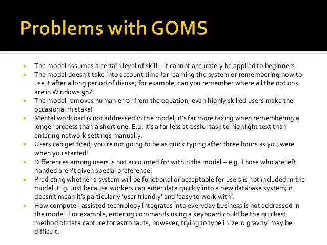Exploring GOMs