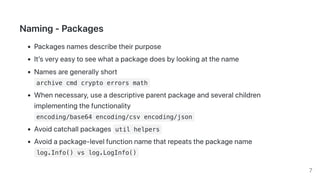 Jaap Groeneveld - Golang Naming and Structure | PPT