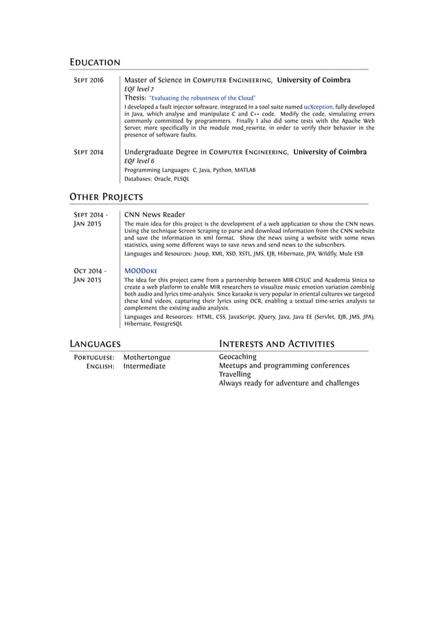 Goncalo Pereira CV | PDF