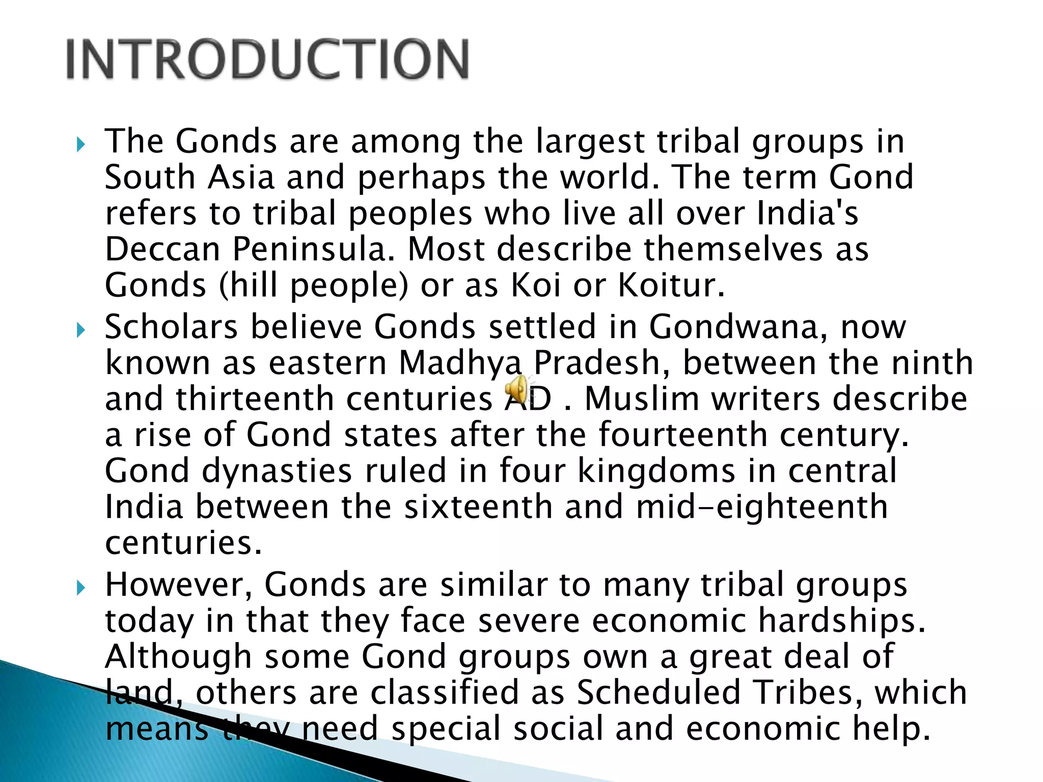 The Gonds Tribe | PPTX