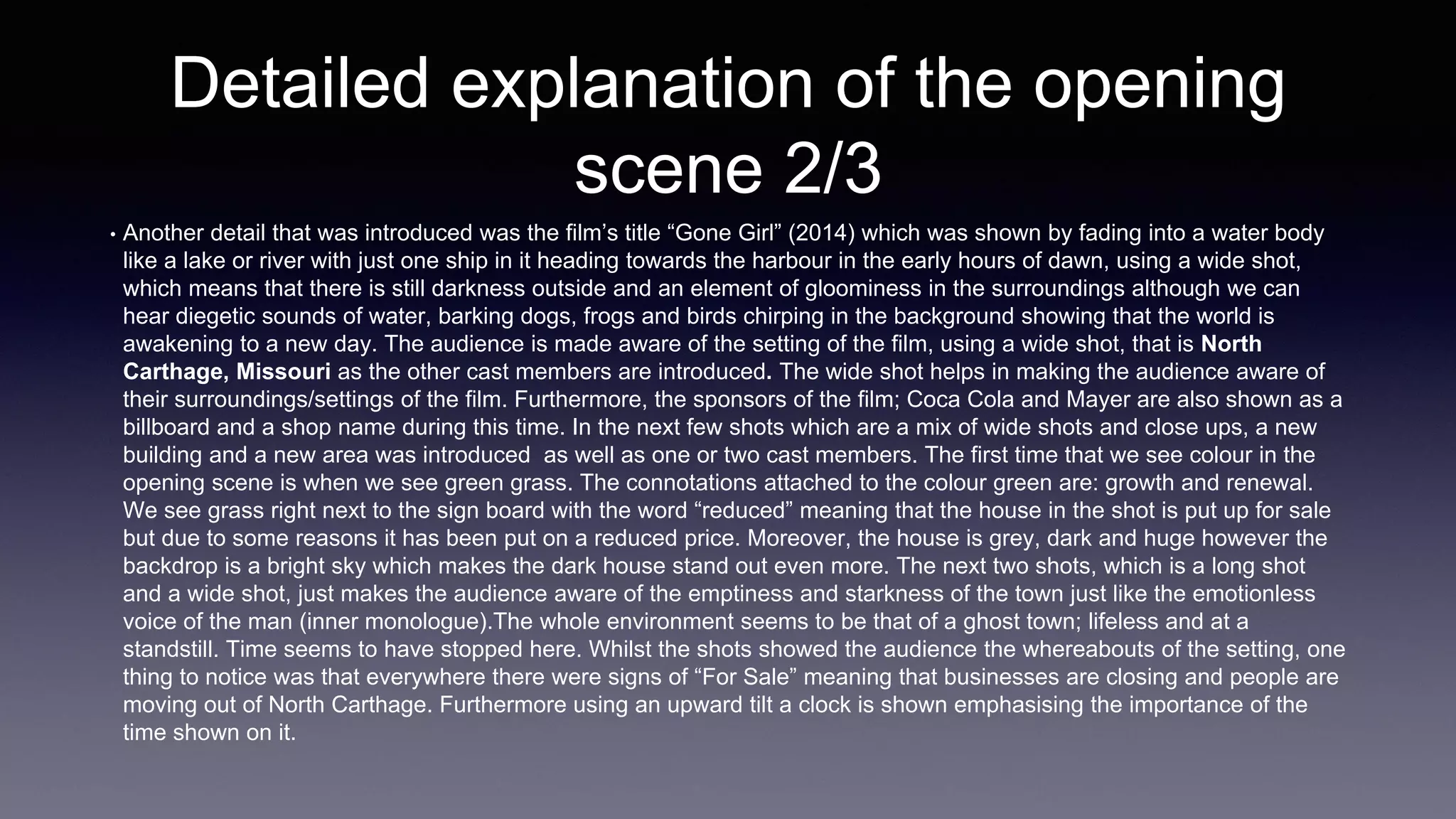 Gone girl analysis | PPTX