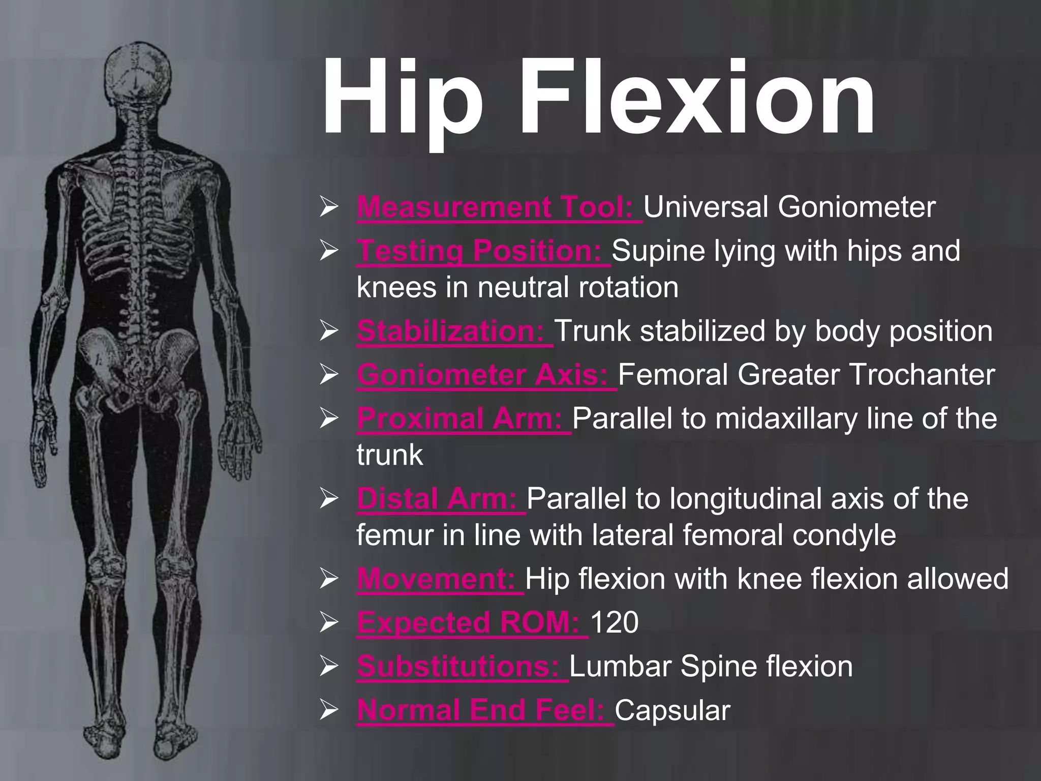 Goneometry of lower limbb | PPTX