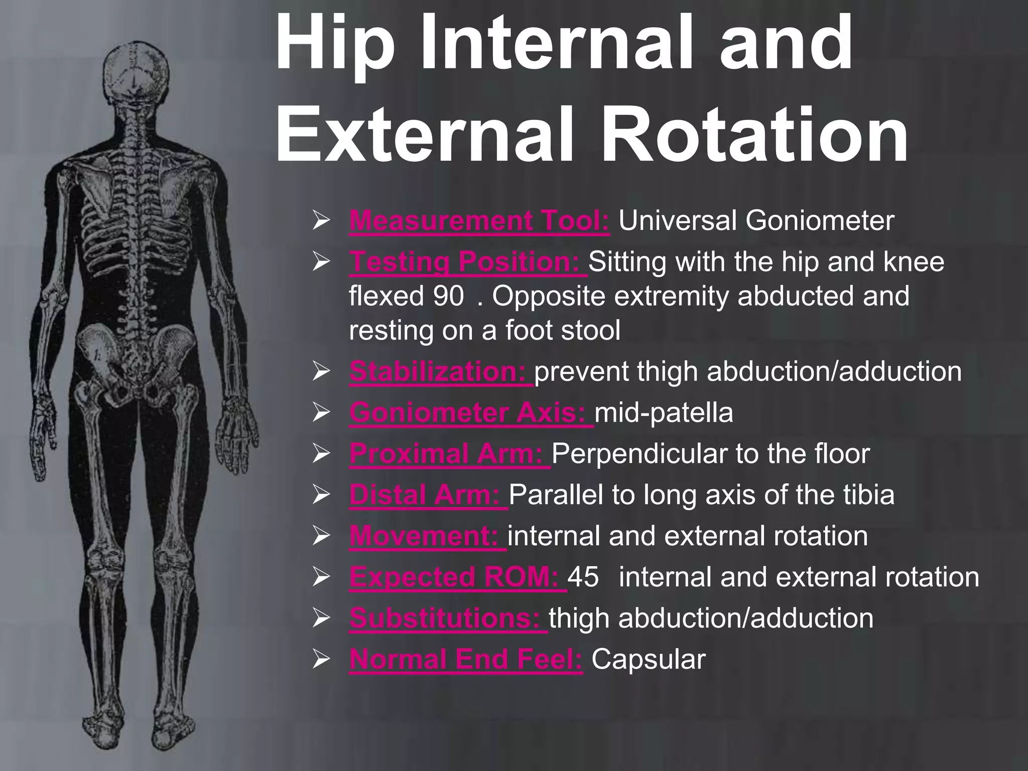 Goneometry of lower limbb | PPTX