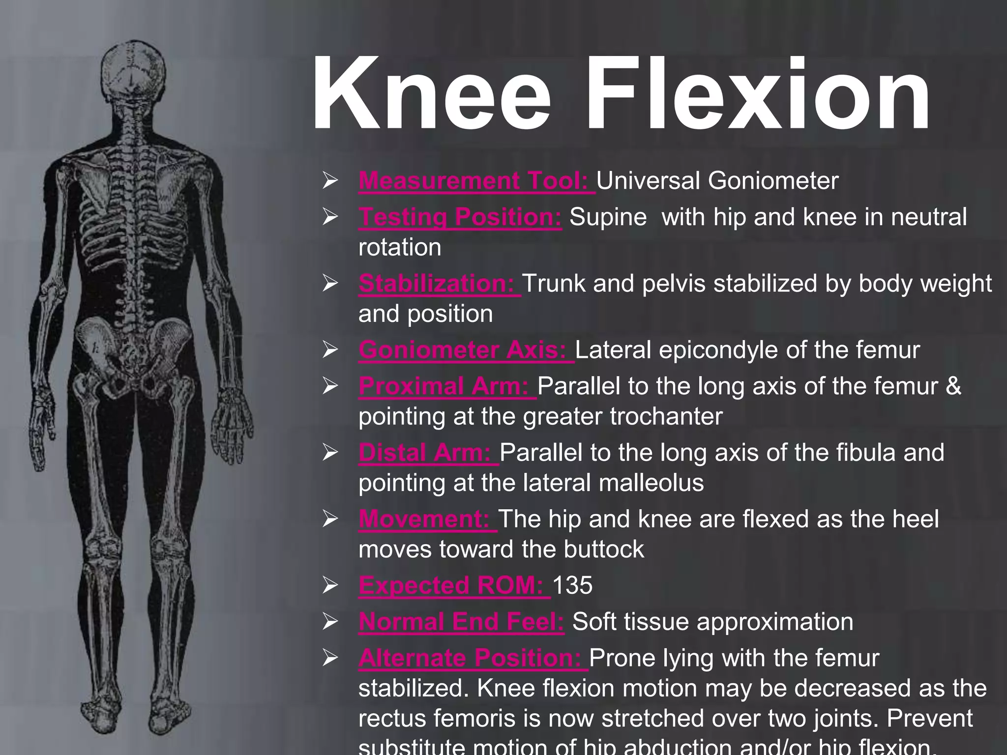 Goneometry of lower limbb | PPTX