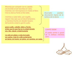 Gongora: "Mientras por competir con tu cabello" | PPT