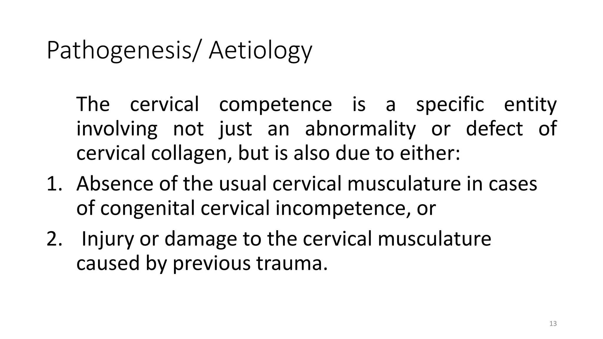 Management of Cervical Incompetence | PPTX